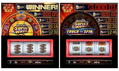 Quick Hit Super Wheel Triple Blazing 7s Slot Machine by Bally Technologies